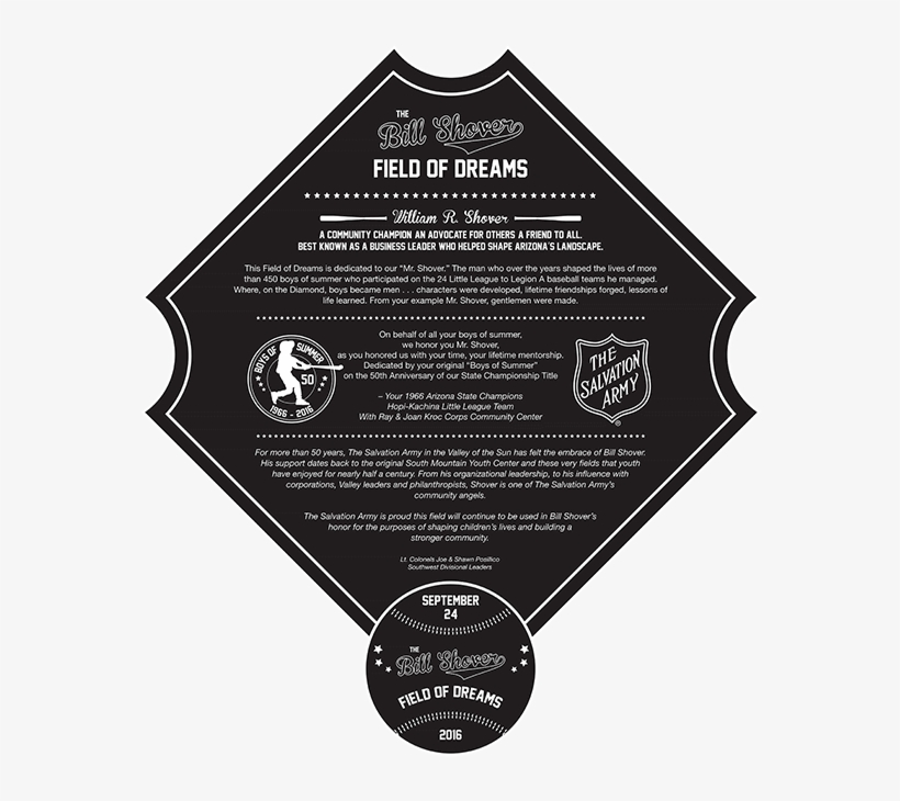 Baseball Field Plaque - Commemorative Plaque PNG Image | Transparent ...