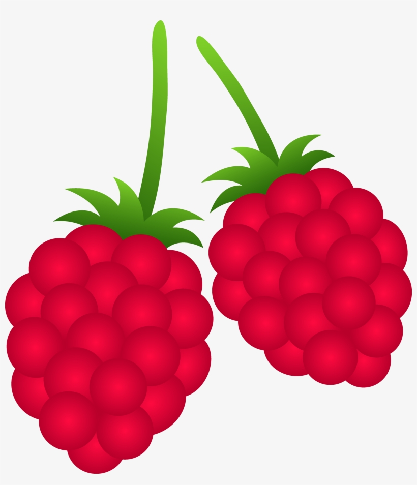Svg Black And White Library Raspberry Free Clipart - Raspberries ...