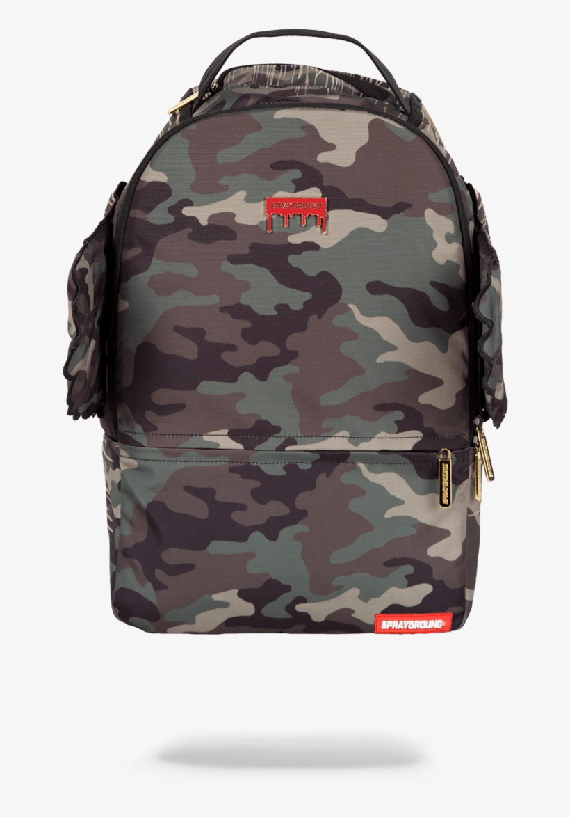 Sprayground Gold Camo Drip Wings Front V=1527279803 - Sprayground ...
