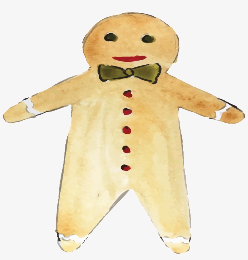 Hand Drawn Cartoon Gingerbread Man Transparent Cartoon - Gingerbread ...