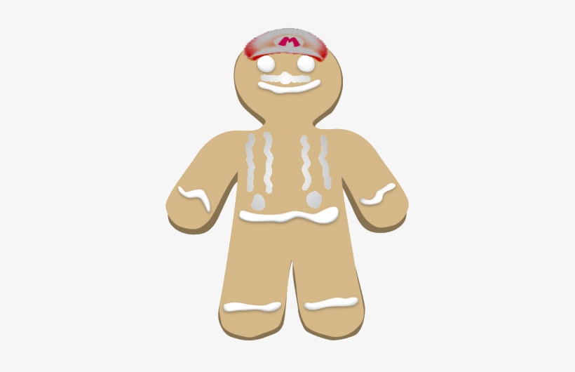 Gingerbreadman Mario - Ginger Bread Man Cardboard Cutout Standup PNG ...