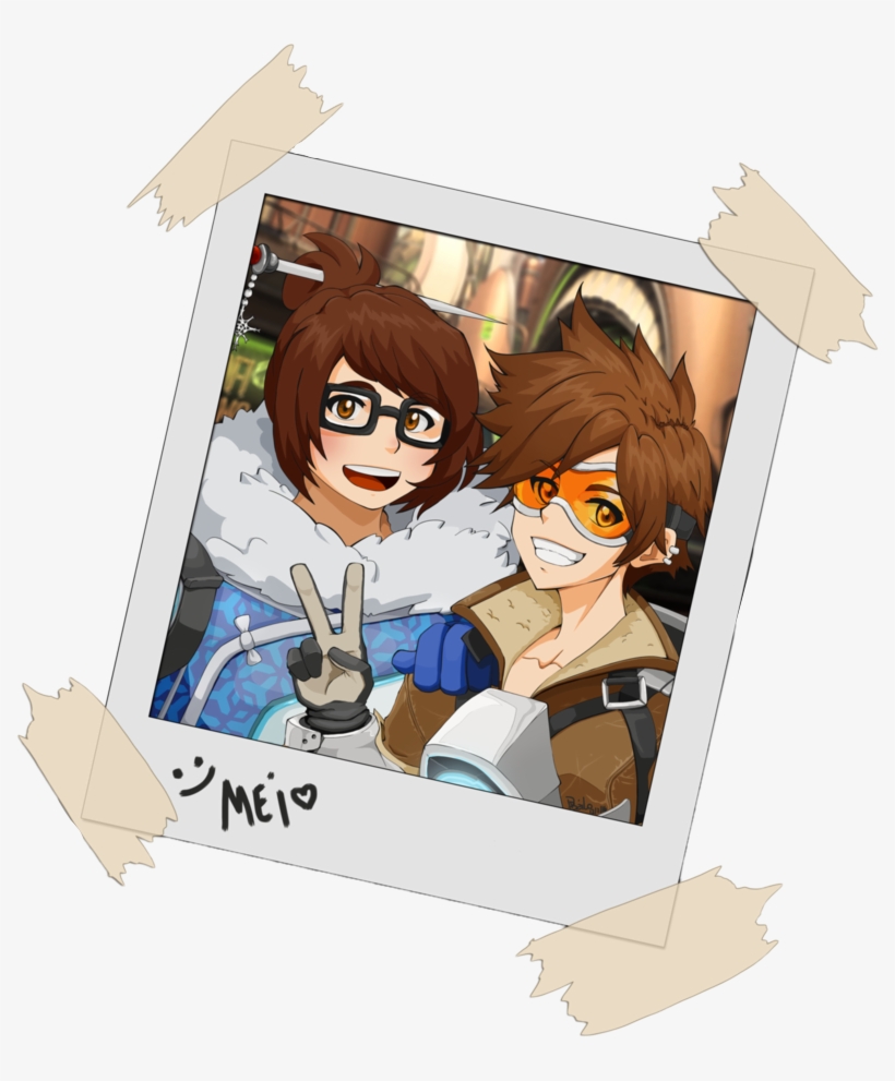 Overwatch Sticker - Tracer Mei PNG Image | Transparent PNG Free ...