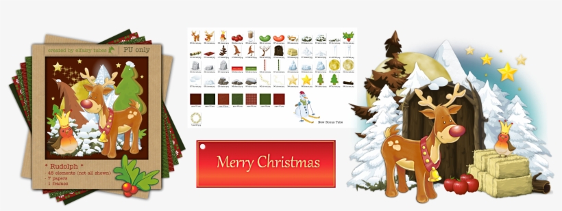 Rudolph - Rote Nase Und Jingle Bell-ren Lätzchen PNG Image ...