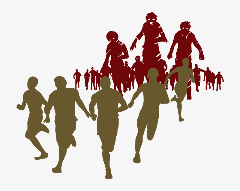 Zombie - Zombie Running Silhouette PNG Image | Transparent PNG Free ...