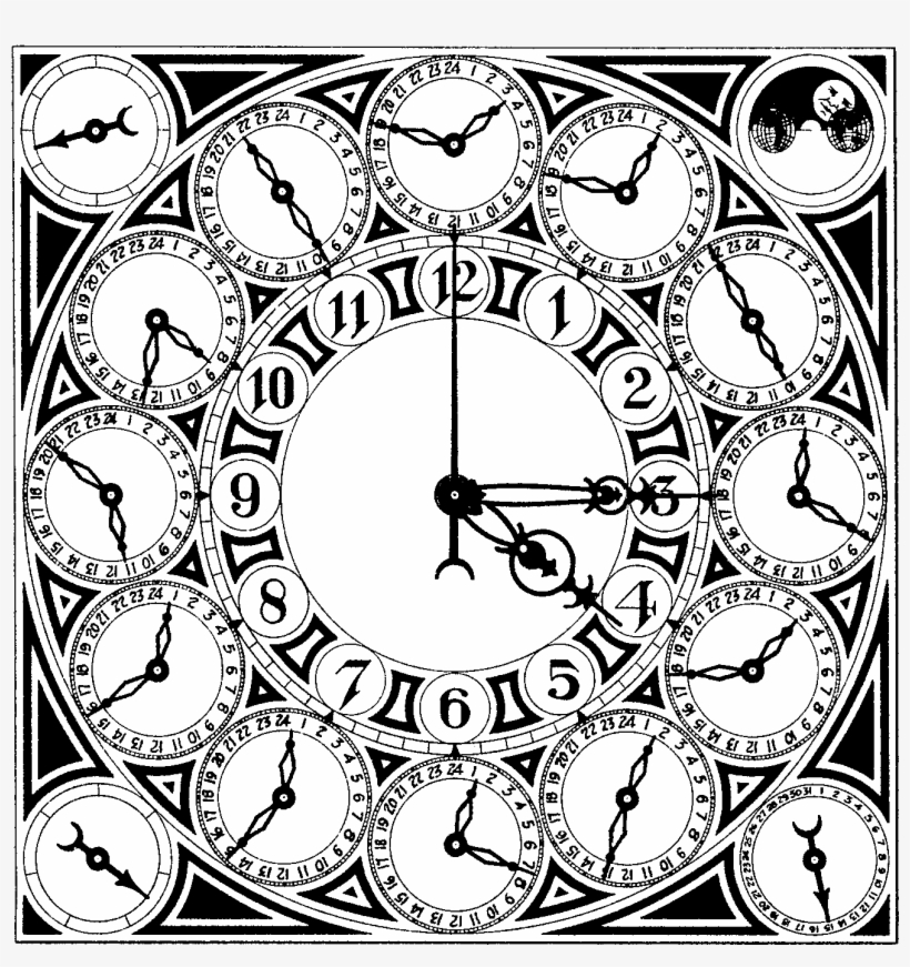 Download Drawn Clock Fancy - Drawing | Transparent PNG Download | SeekPNG