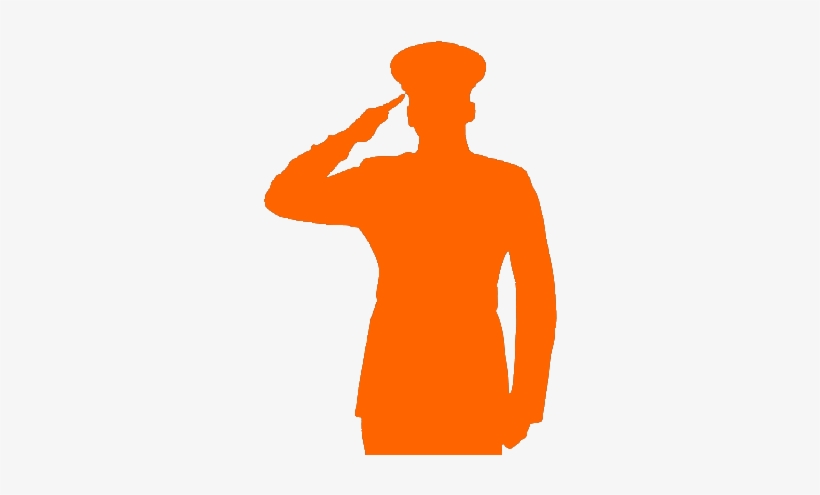 Salute - Veteran Saluting Silhouette PNG Image | Transparent PNG Free ...