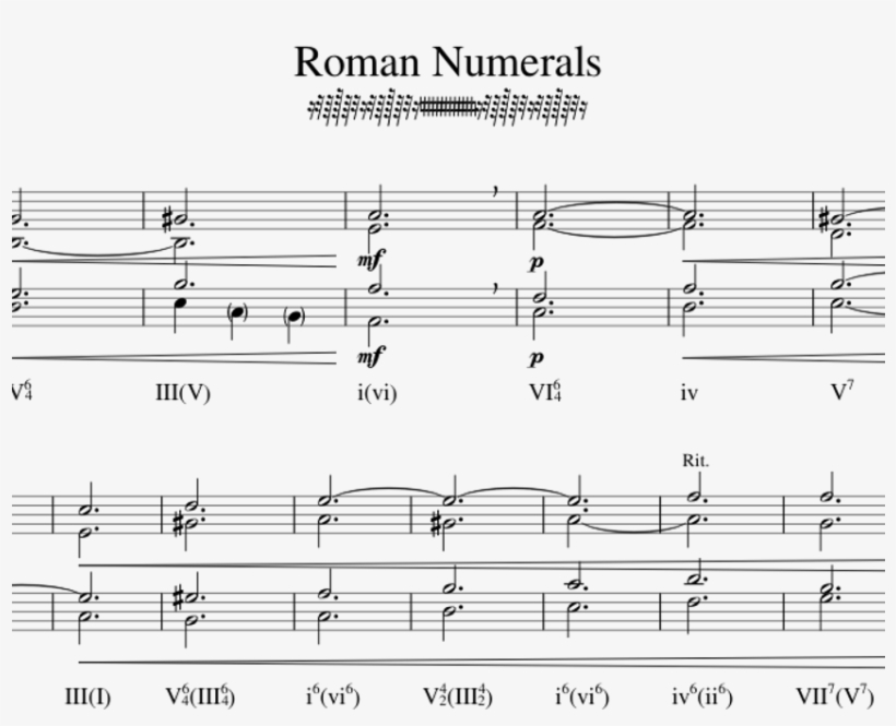 Roman Numerals In Music Score PNG Image | Transparent PNG Free Download ...