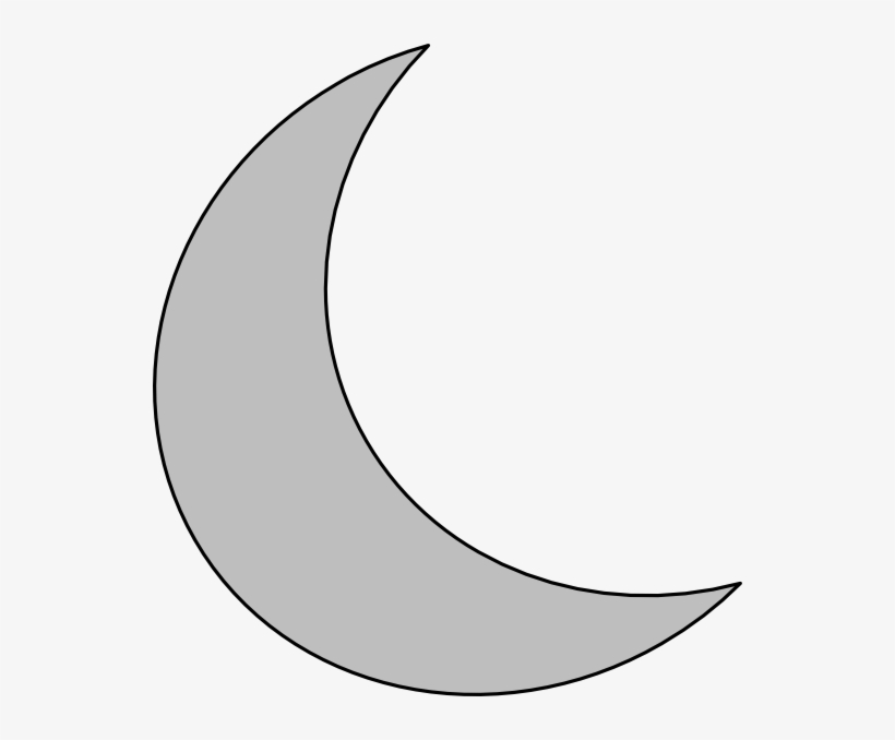 Download Crescent - Moon Clipart Grey | Transparent PNG Download | SeekPNG