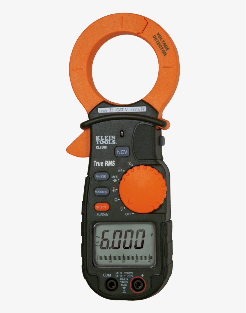 Png Cl2500 - Clamp Meter Ac/dc - Cl2500 - 1000a - Klein PNG Image ...