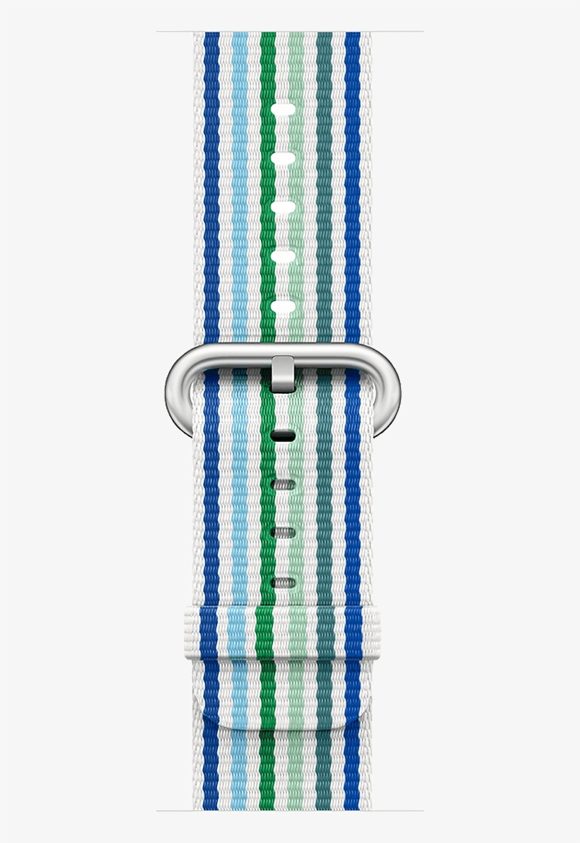38mm Blue Stripe Woven Nylon - Apple Watch Strap Woven Nylon Band PNG ...