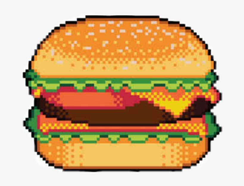 Burger Tumblr Girgirl Lombok Indonesia - Pixel Burger PNG Image ...