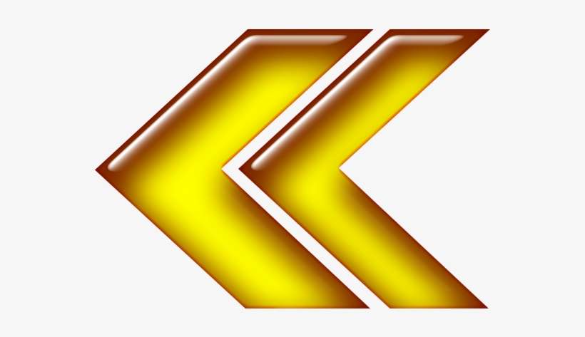 Double Arrow Yellow Left - Computer File PNG Image | Transparent PNG ...