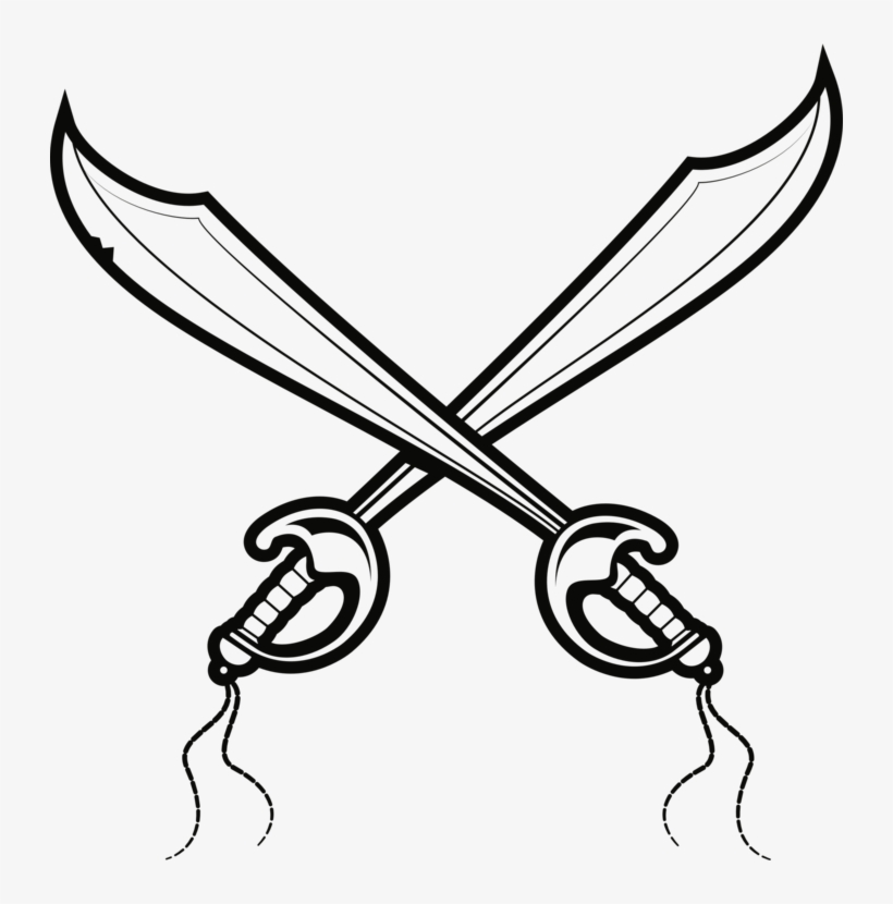 Drawing Cutlass Pirate Sword Sabre - Pirate Swords Drawings PNG Image ...