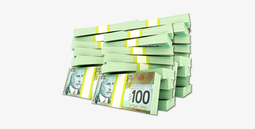 Stacks Of Canadian Money
