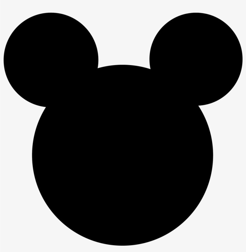 Mickey Mouse Ears Clipart - Mickey Head Black PNG Image | Transparent ...