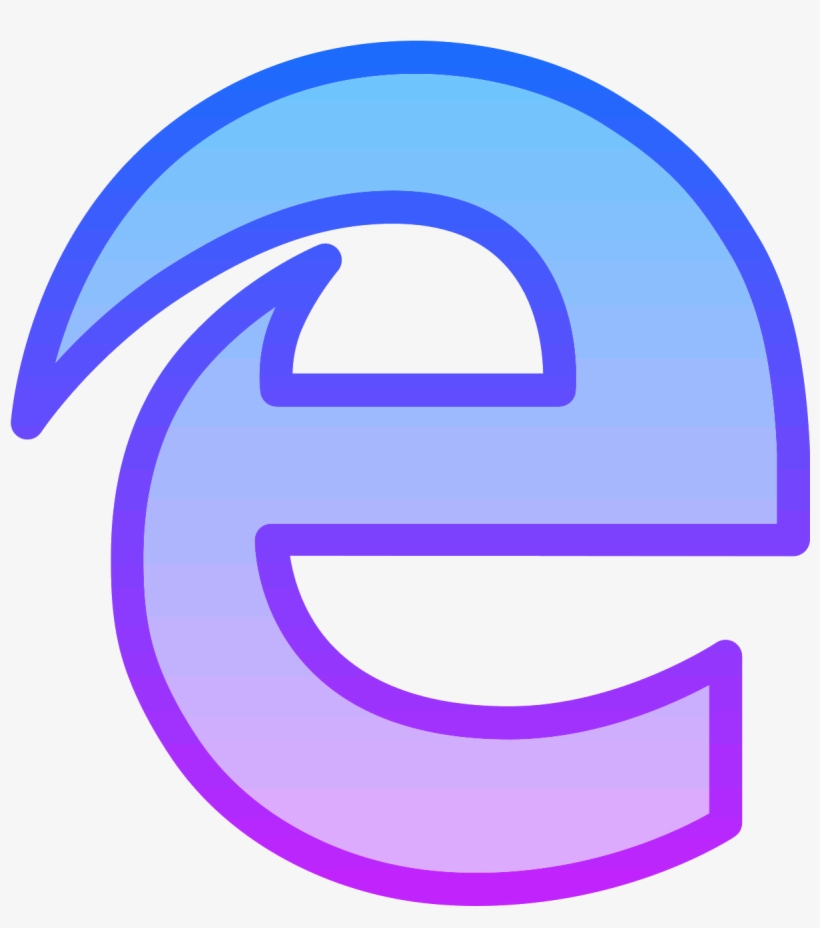 Download Microsoft Edge Icon It A Logo Of Edge Reduced To A - Icono De ...