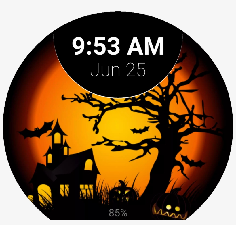 Halloween Watch Face Preview PNG Image | Transparent PNG Free Download ...