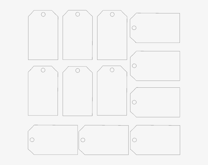 Gift Tag Cut File - Line Art PNG Image | Transparent PNG Free Download ...