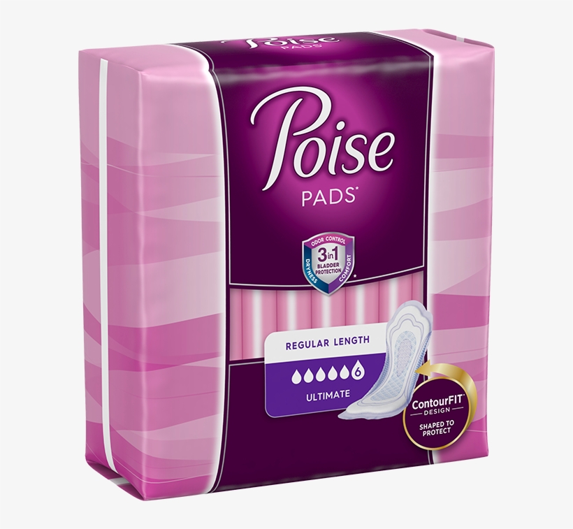 Poise Ultra Original Package Left - Poise Pads Size 5 PNG Image ...