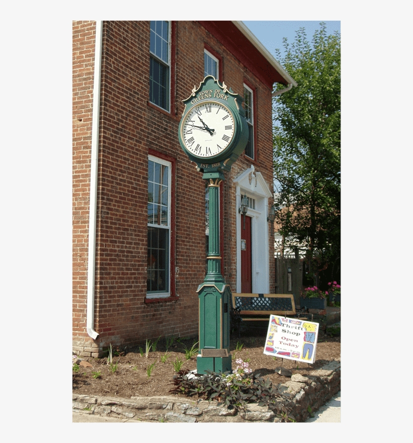 Two Dial Small Howard Street Clock Greens Fork In - Street Clock Size ...
