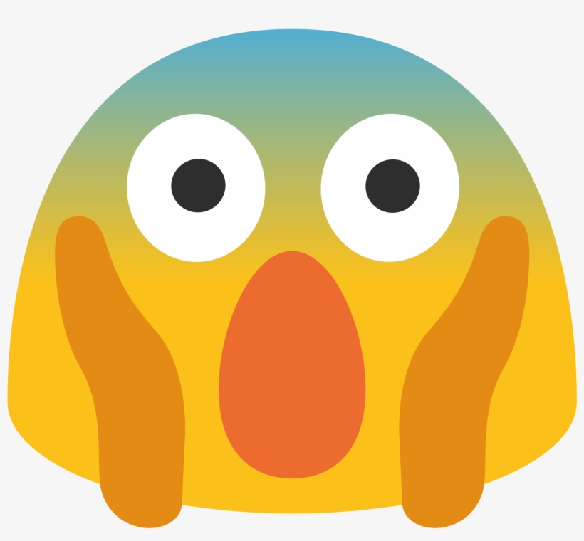 Download Open - Face Screaming In Fear Emoji Android | Transparent PNG ...