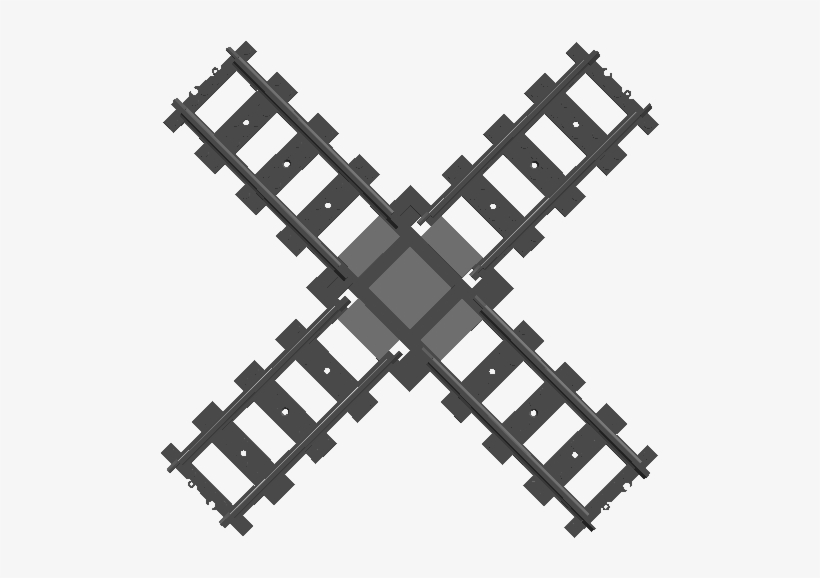 Train Track X-cross - Lego Train X Cross PNG Image | Transparent PNG ...