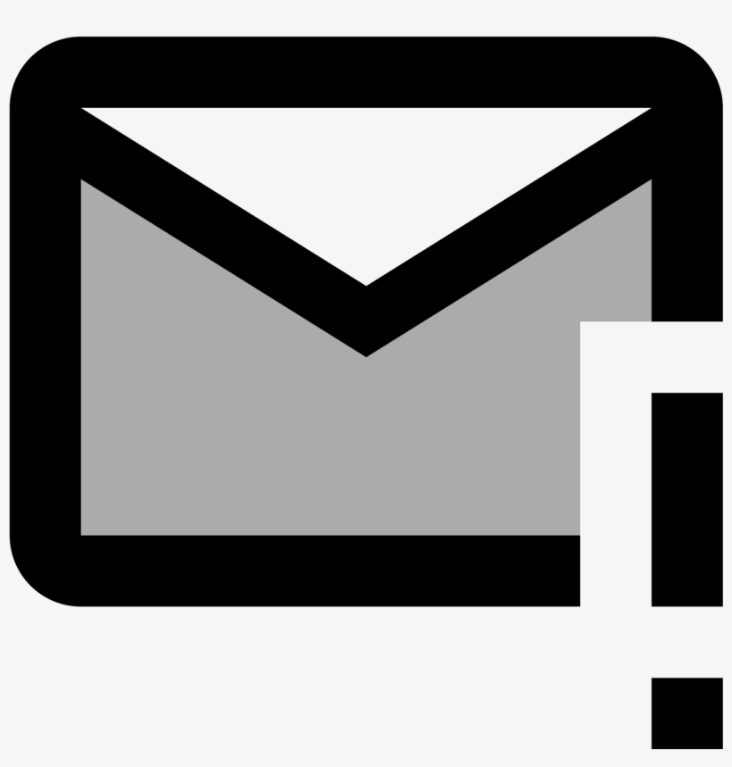 An Urgent Message Icon Consists Of A Symbol Of A Letter, - Email PNG ...