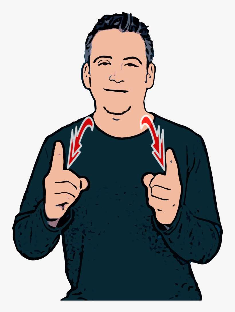 Index Fingers Extended On Both Hands Start Pointing - British Sign ...