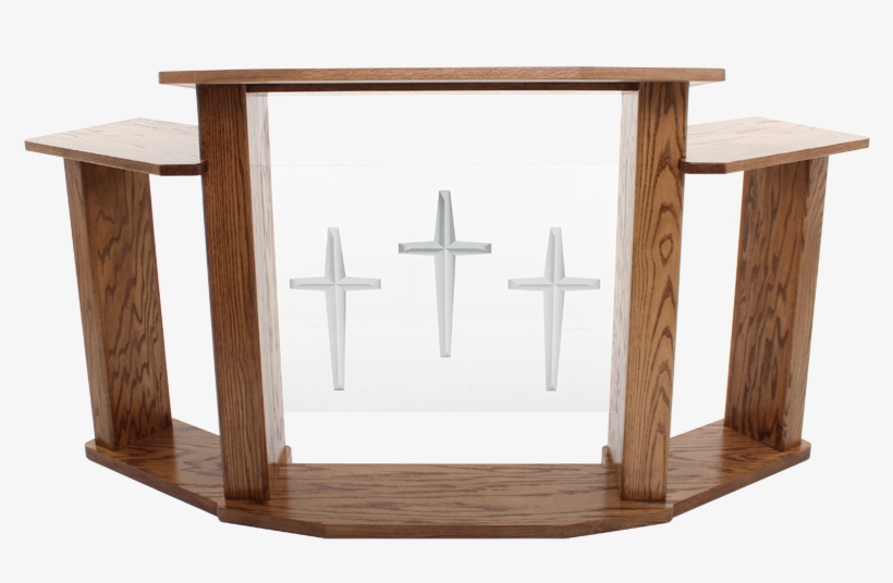 Wood With Acrylic Extra Wide Pulpit 779 Exhorter - Lectern PNG Image ...