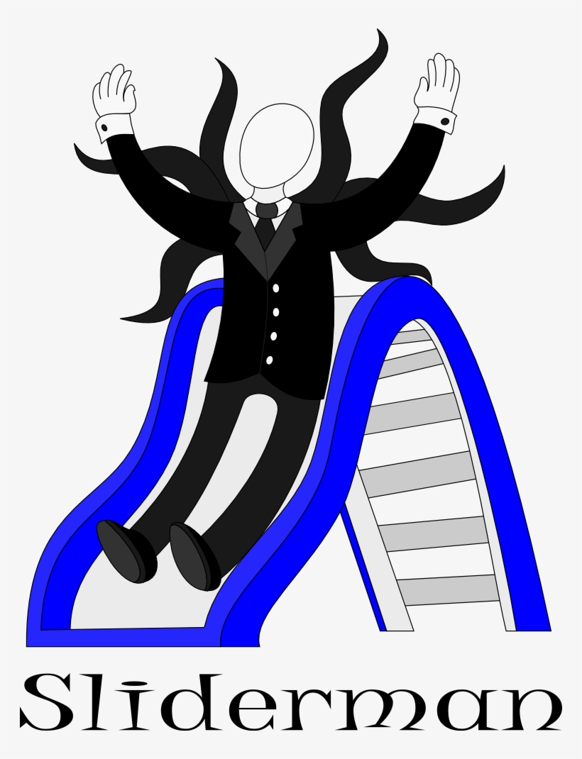 Sliderman Slenderman Black And White Clip Art - Sliderman PNG Image ...