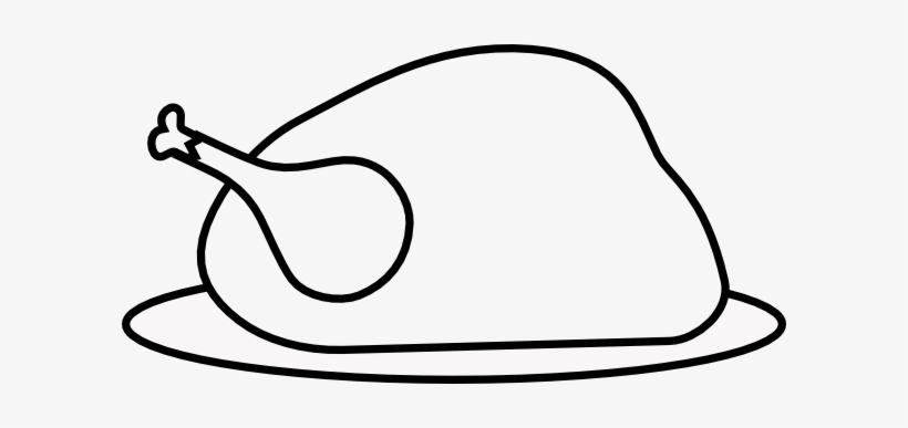 Download Turkey Dinner Clipart Black And White - Cooked Turkey Clipart ...