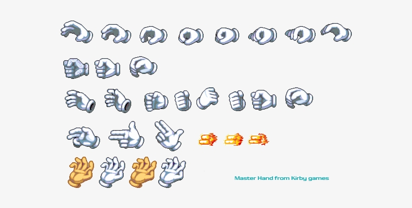 Master Hand Sprite Sheet PNG Image | Transparent PNG Free Download on ...