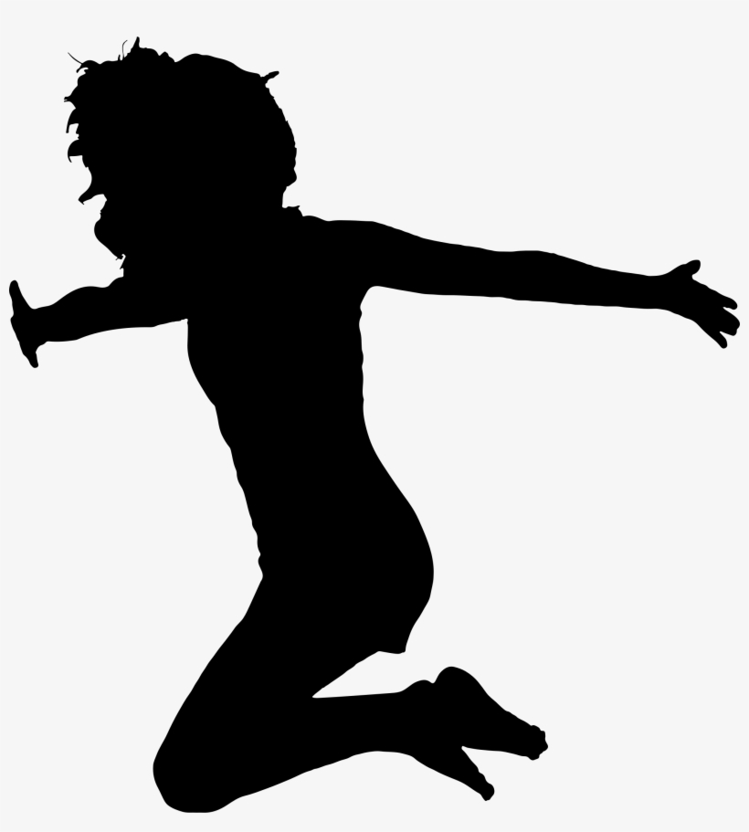 Jump Clip Silhouette - Silhouette Jumping For Joy PNG Image ...