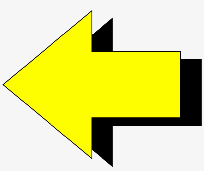 Arrow Clipart Clear Background - Yellow Arrow Pointing Left PNG Image ...