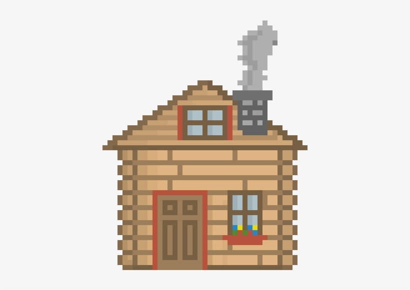 Download Peaceful Cabin - Pixel Art | Transparent PNG Download | SeekPNG