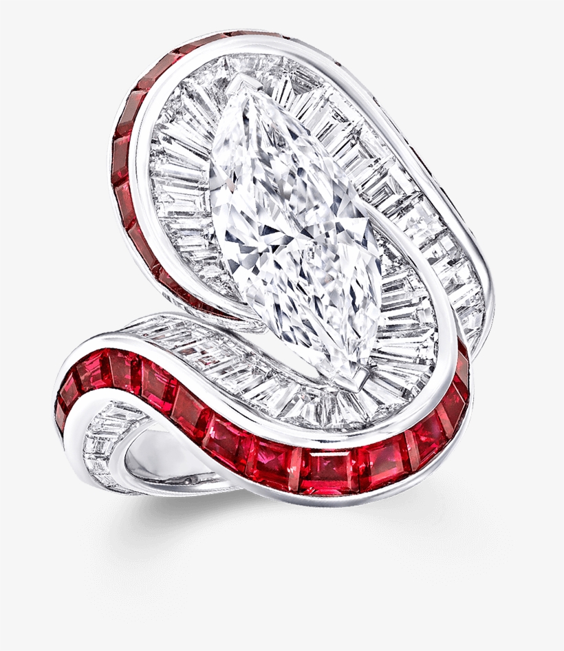 A Graff High Jewellery Ruby And Diamond Ring Featuring - Illustration ...