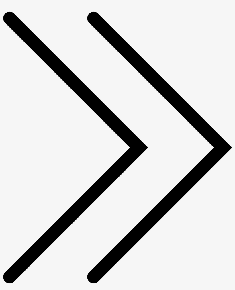 Double Right Icon - Black-and-white PNG Image | Transparent PNG Free ...