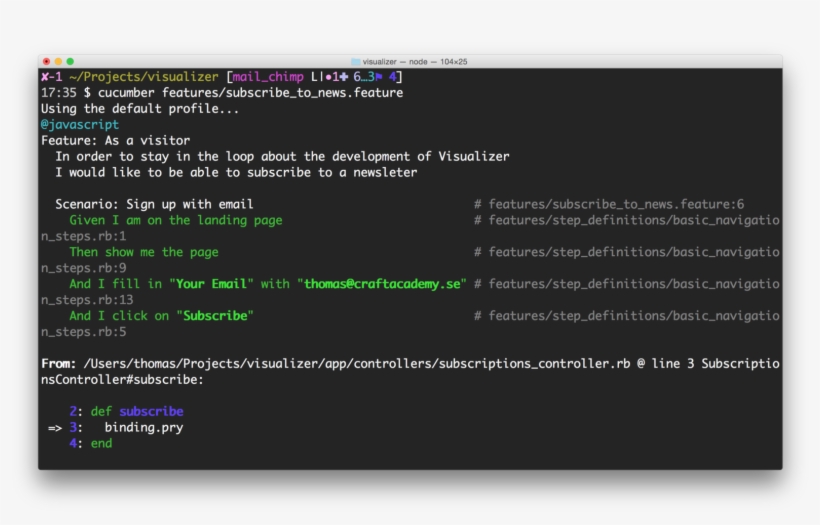 I Put A Debugger Breakpoint In The Controllers Subscribe - Dracula ...