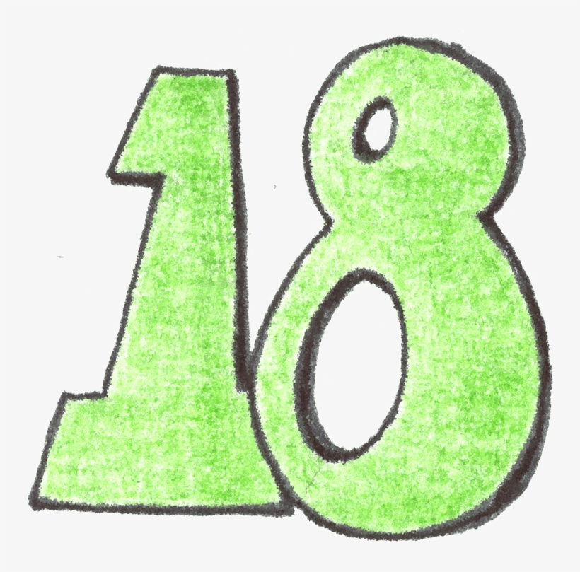 Download Favorite Number Why - Number 18 Cartoon Png | Transparent PNG ...