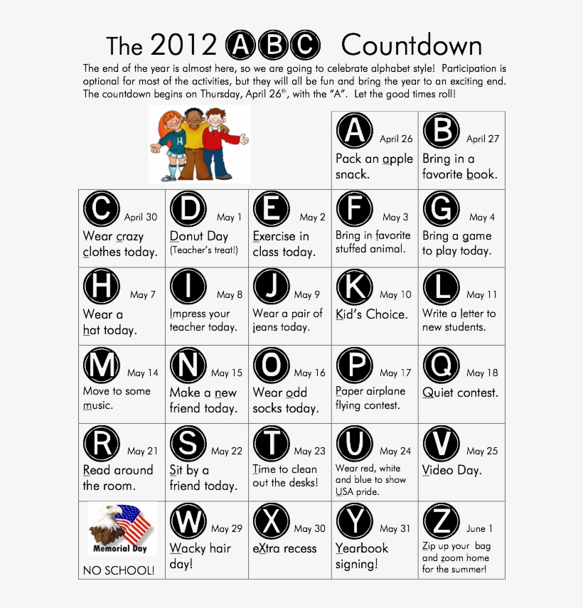 Our End Of Year Countdown For 1st Grade - Students PNG Image ...