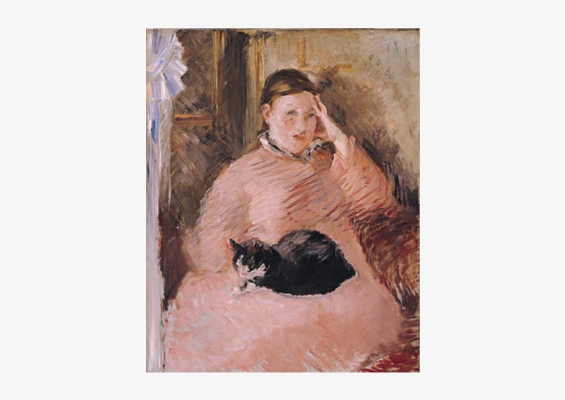 Woman With A Cat, Edouard Manet - Manet Woman With A Cat PNG Image ...