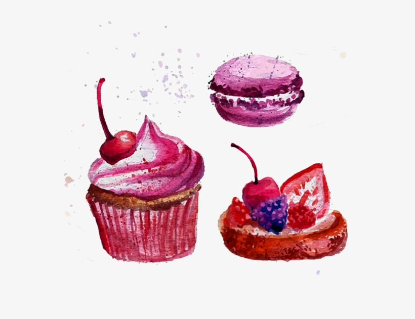 Clipart Transparent Desserts Clipart Watercolor - Dessert PNG Image ...
