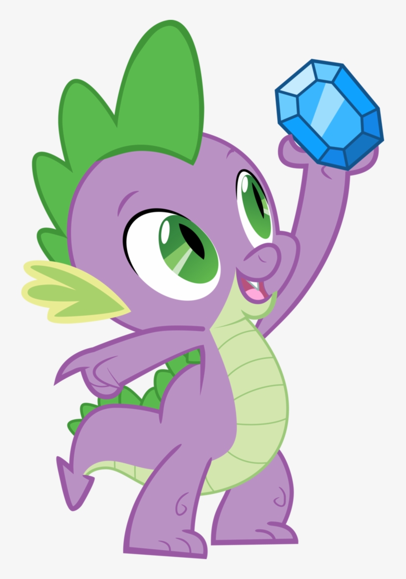 Fanmade Spike Holding Up A Diamond - My Little Pony Dinosaurio PNG ...