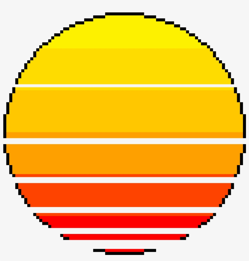 Download Retro Sun - Lua Png Pixel Art | Transparent PNG Download | SeekPNG