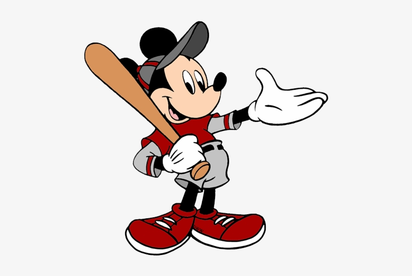 Disney Baseball Clip Art - Mickey Mouse Playing Baseball PNG Image ...