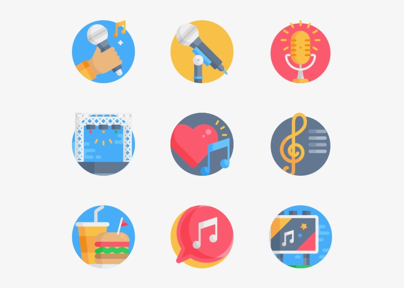 Music Festival 50 Icons - Icon PNG Image | Transparent PNG Free ...