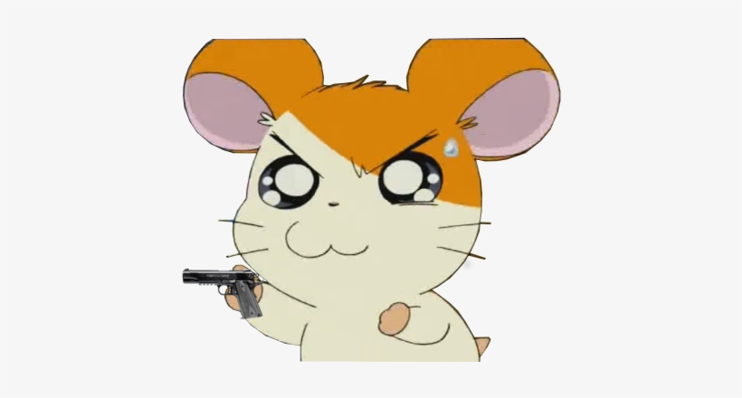 Hamtaro Gut Gun - Hamtaro With A Gun PNG Image | Transparent PNG Free ...