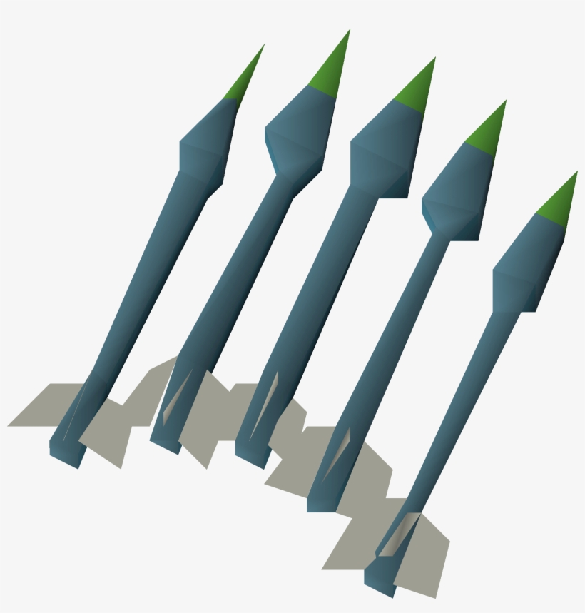 Runite Bolts Are A Type Of Crossbow Ammo - Crossbow Bolt PNG Image ...