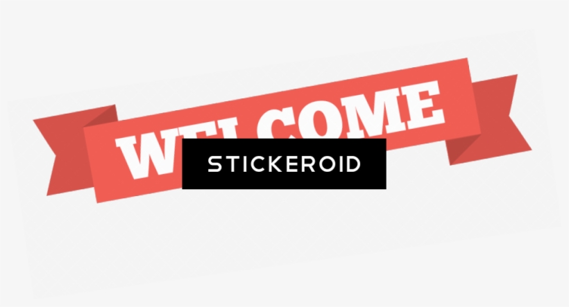 Simple Red Welcome Banner - Portable Network Graphics PNG Image ...