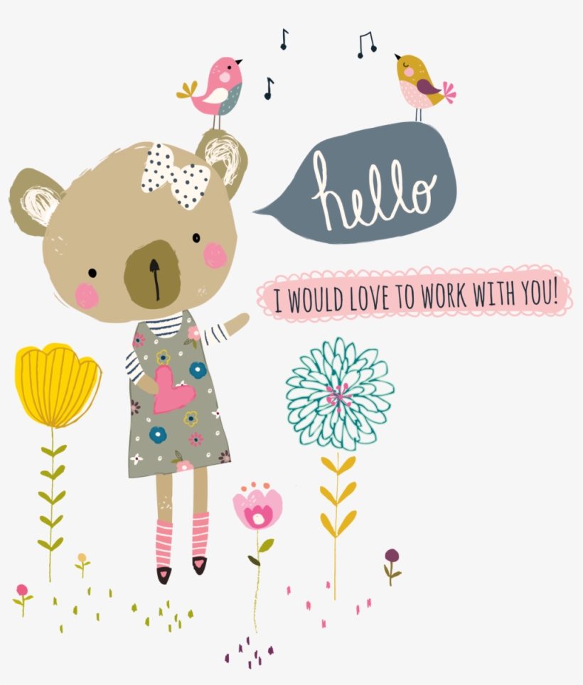 Hello Little Bear - Illustration PNG Image | Transparent PNG Free ...